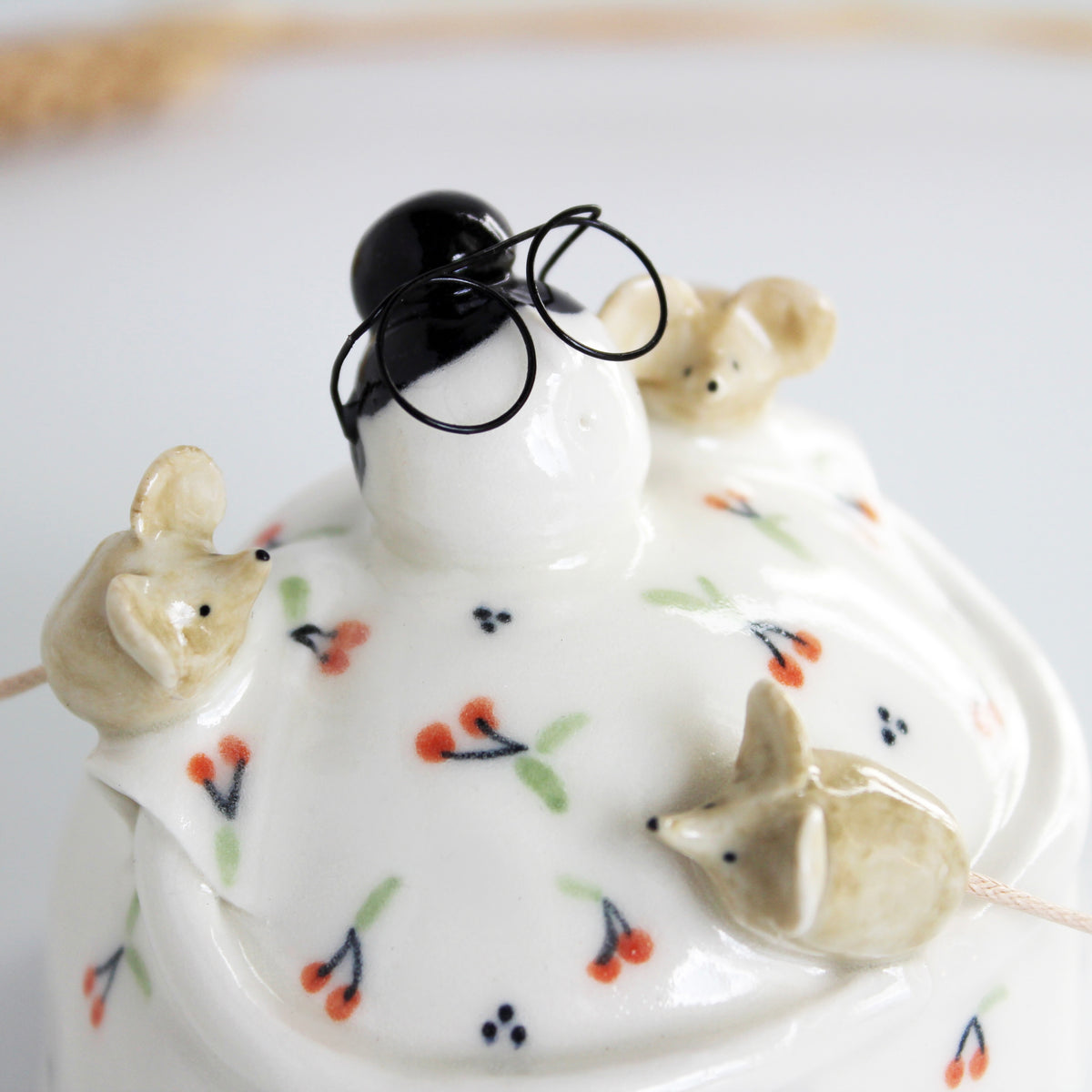 Ceramic Stargazer with Three Little Mice. – Katy Pillinger Designs